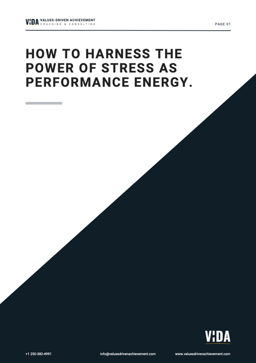 How To Harness The Power Of Stress As Performance Energy - ViDA ...